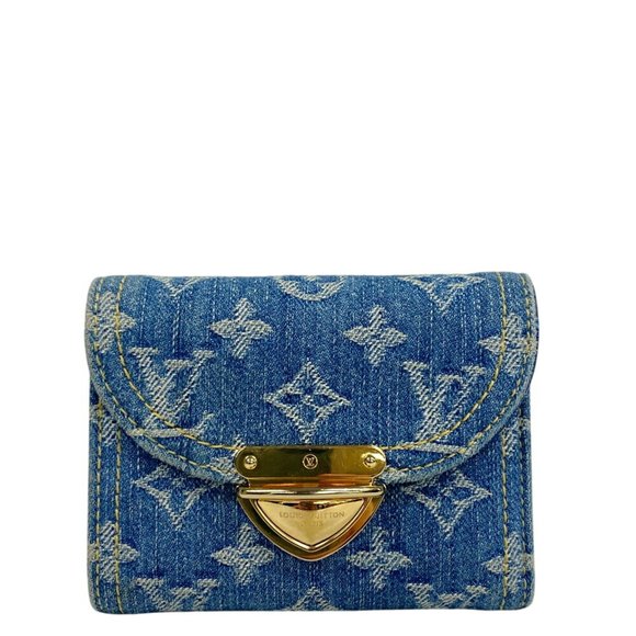 Louis Vuitton | Bags | Louis Vuitton Victorine Monogram Denim Trifold ...